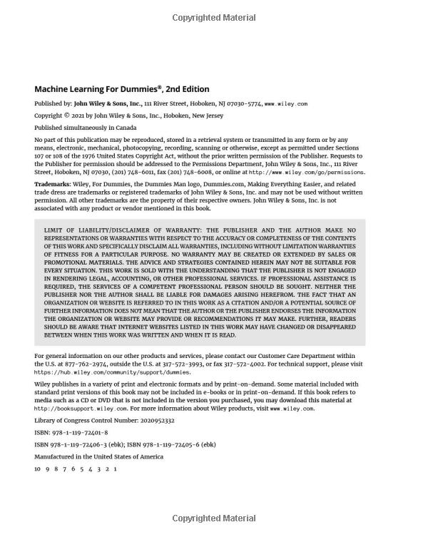 Machine Learning For Dummies 2nd Edition - FAHASA.COM