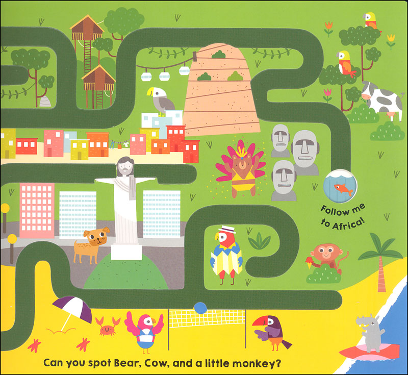 Maze Book: Follow Me Around The World (Finger Mazes) - FAHASA.COM