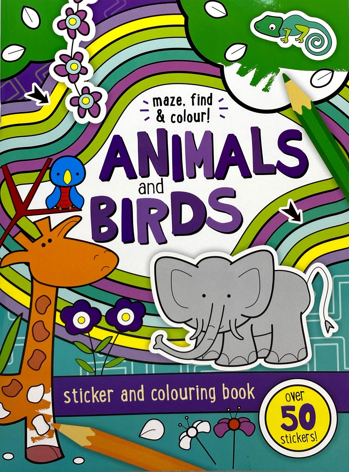 Maze Find & Colour - Animals And Birds - FAHASA.COM
