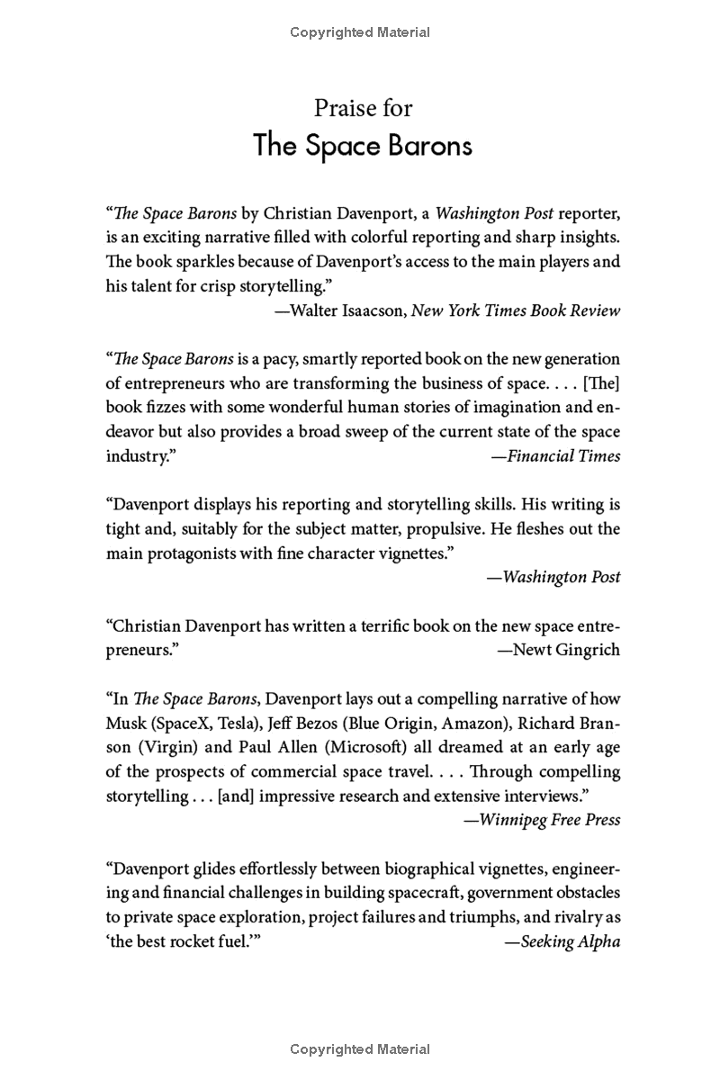 The Space Barons: Elon Musk, Jeff Bezos, And The Quest To Colonize The ...