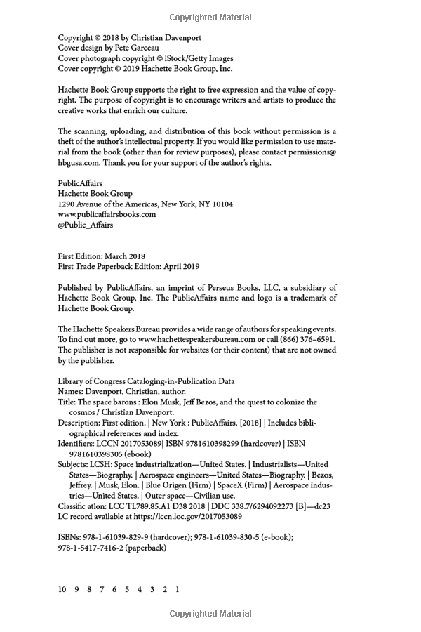 The Space Barons: Elon Musk, Jeff Bezos, And The Quest To Colonize The ...