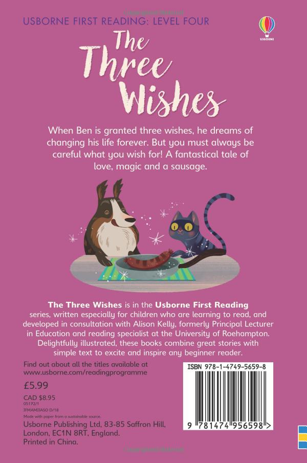 Usborne First Reading - Level 4: The Three Wishes - FAHASA.COM