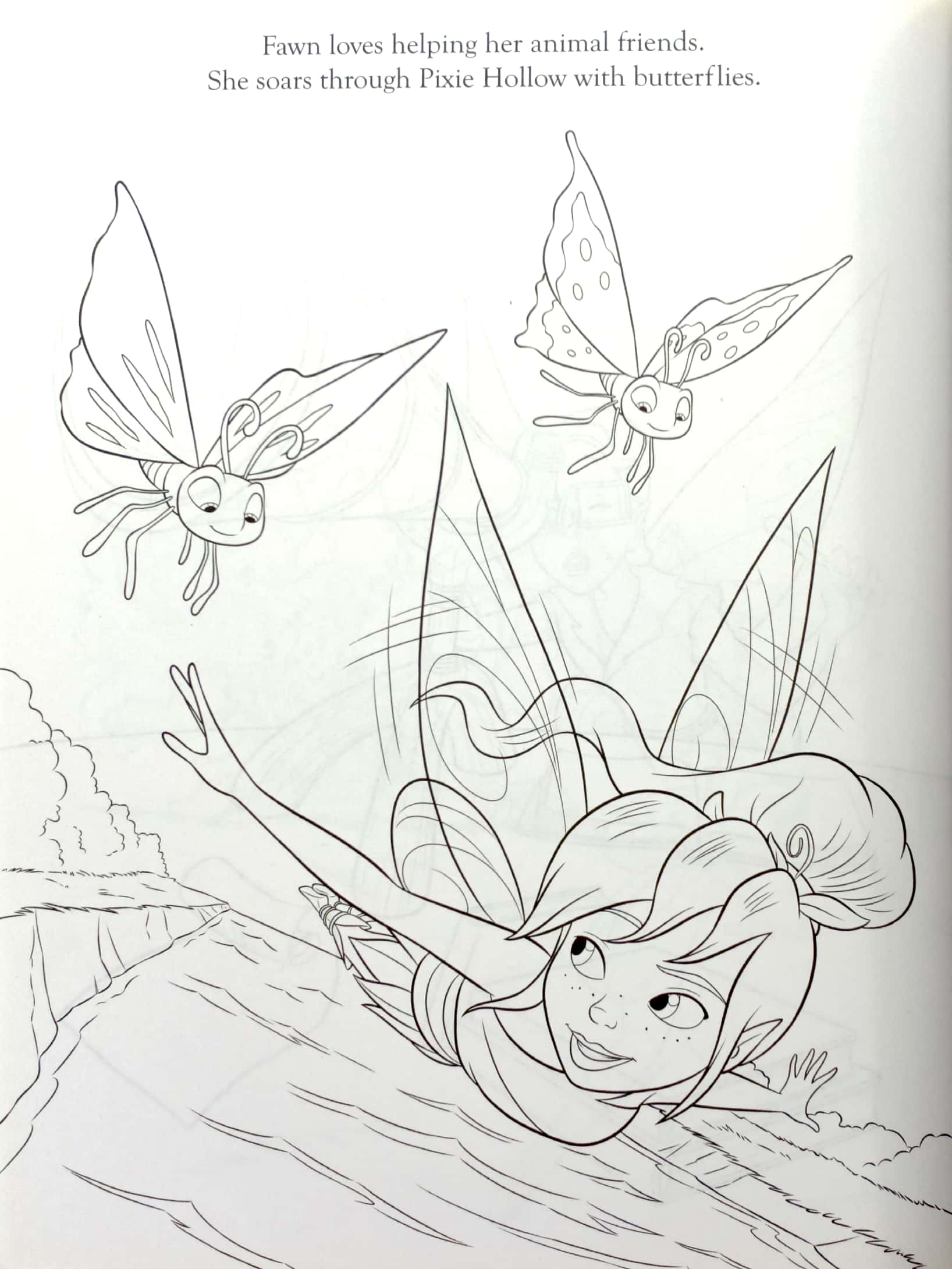 tinkerbell neverbeast coloring pages