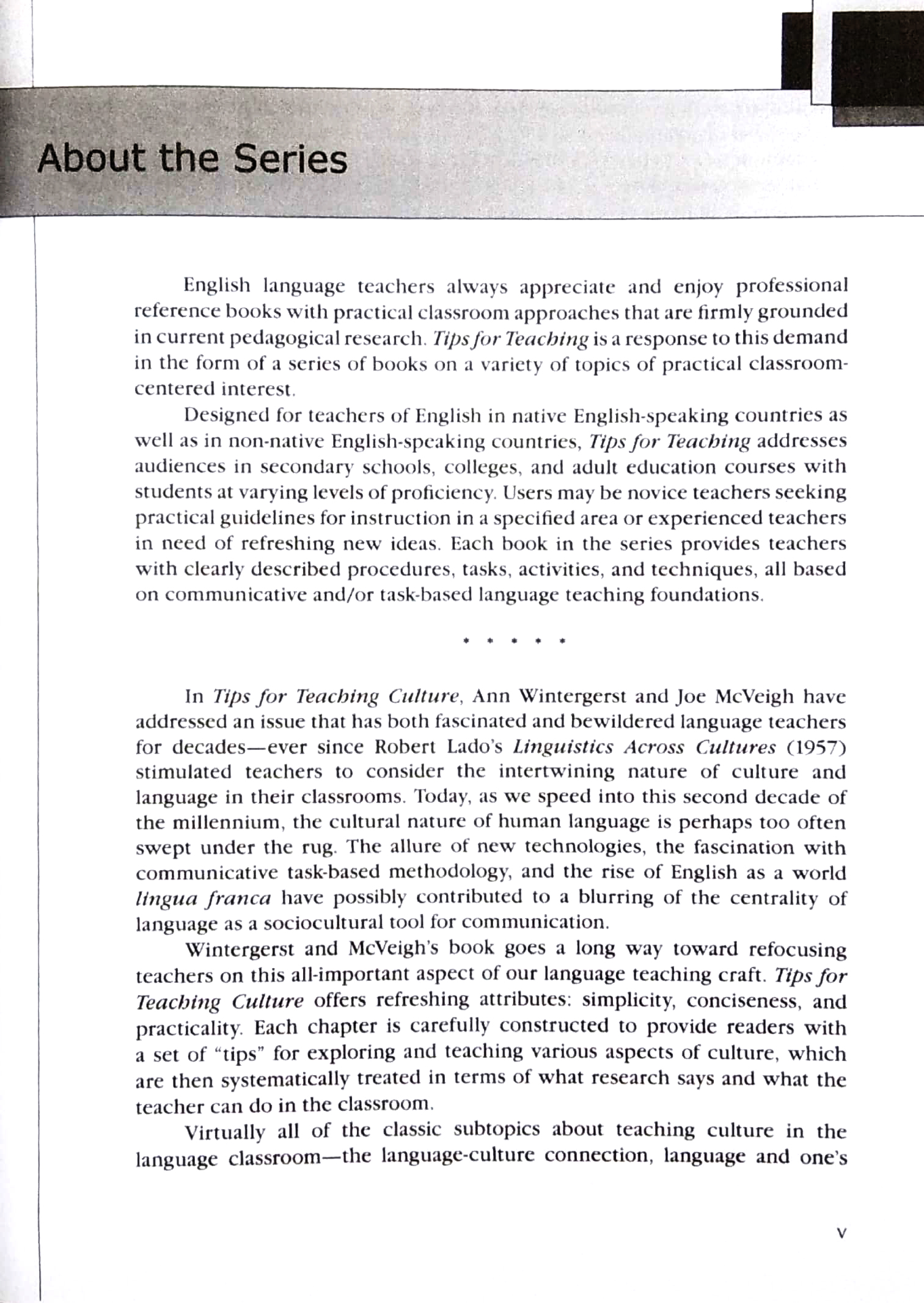 Tips For Teaching Culture: Practical Approaches To Intercultural ...