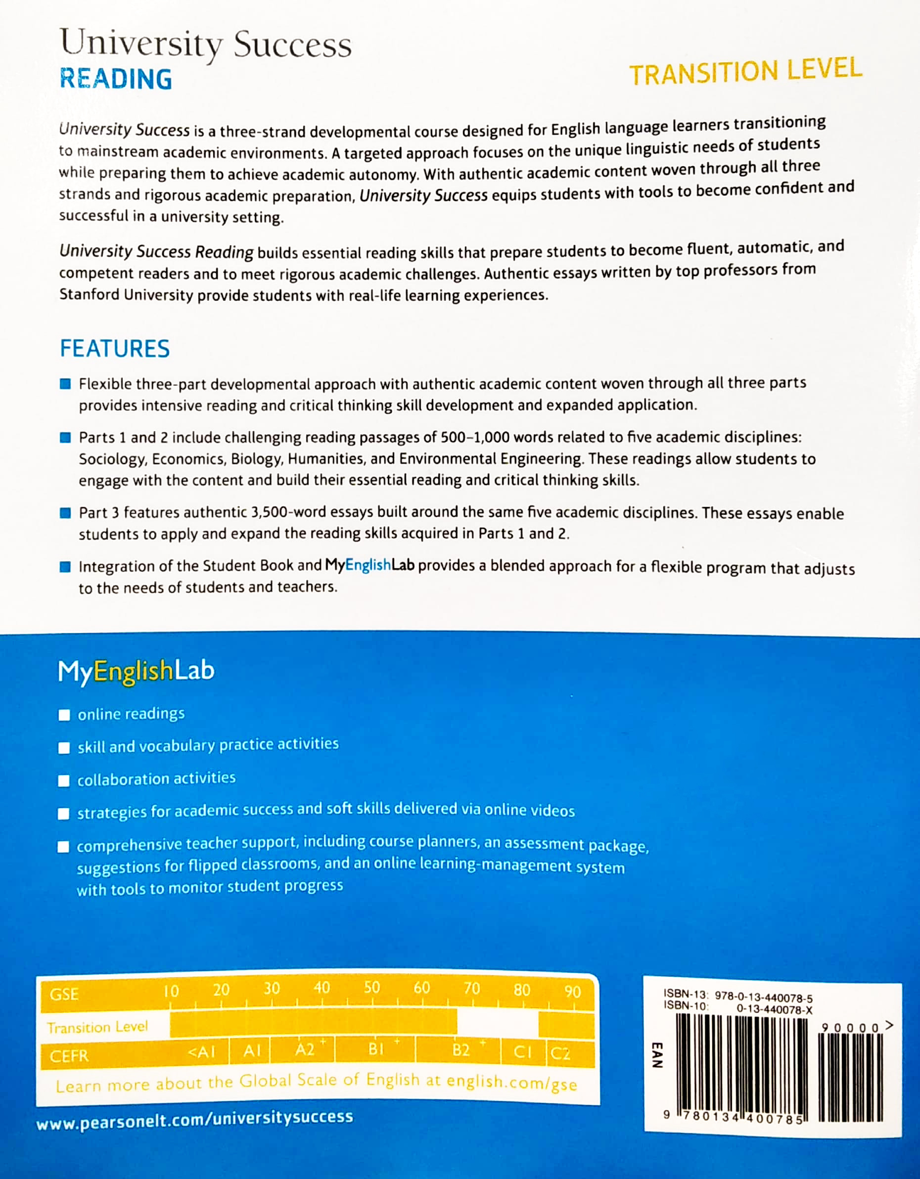 University Success Reading, Transition Level, With MyEnglishlab ...