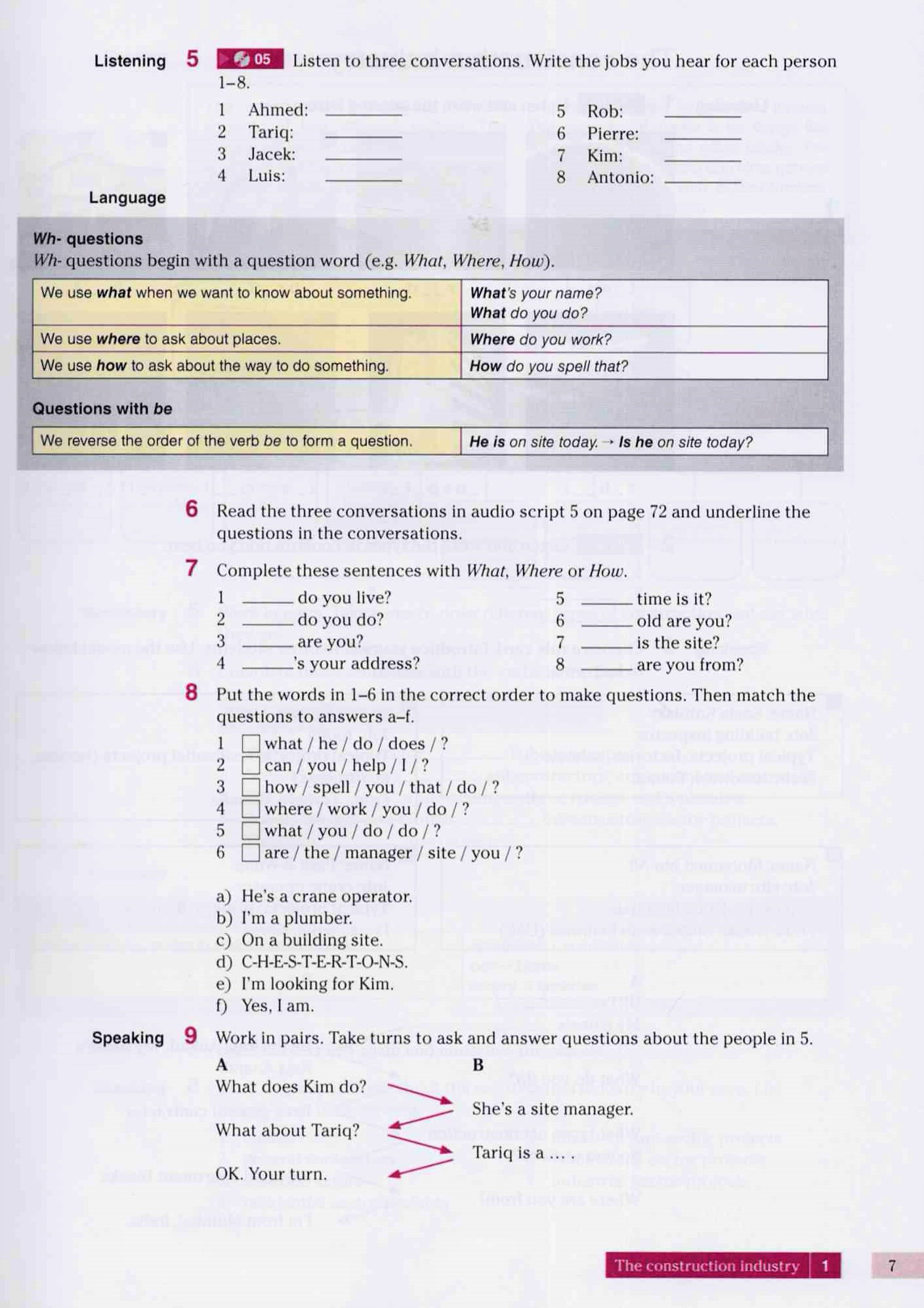 Vocational English: English For Construction Level 1 Coursebook And Cd ...